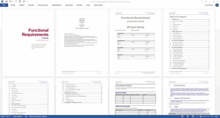 Functional Requirements Templates – Templates, Forms, Checklists for MS ...