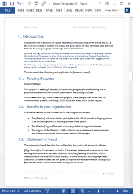 Grant Proposal Template – Templates, Forms, Checklists for MS Office ...