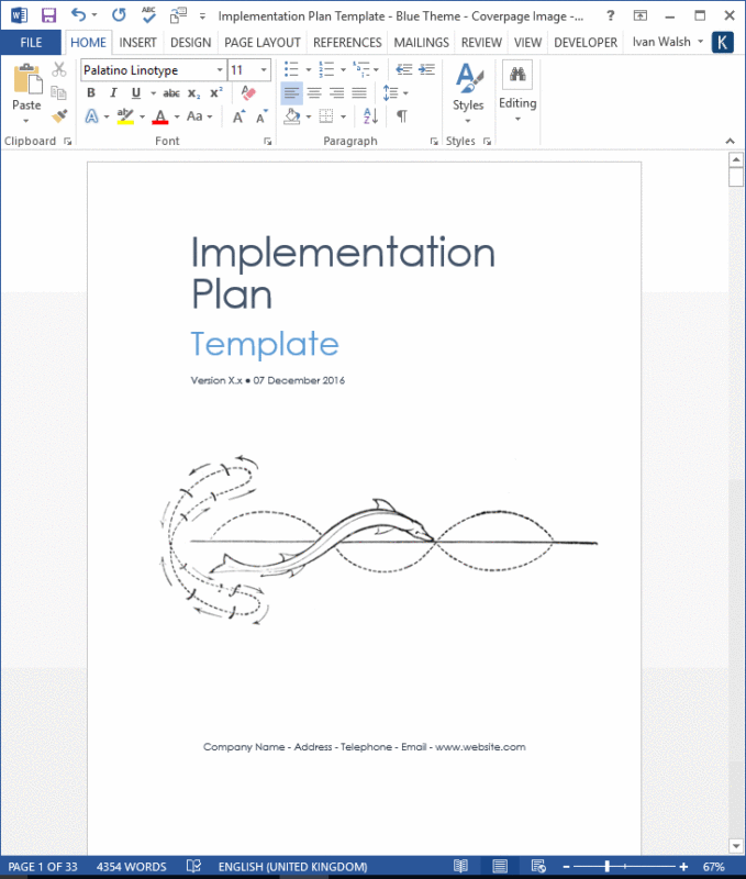 Implementation Plan Template – MS Office Templates with AI prompts