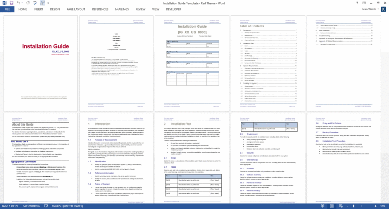 Installation Plan Template – Templates, Forms, Checklists for MS Office ...