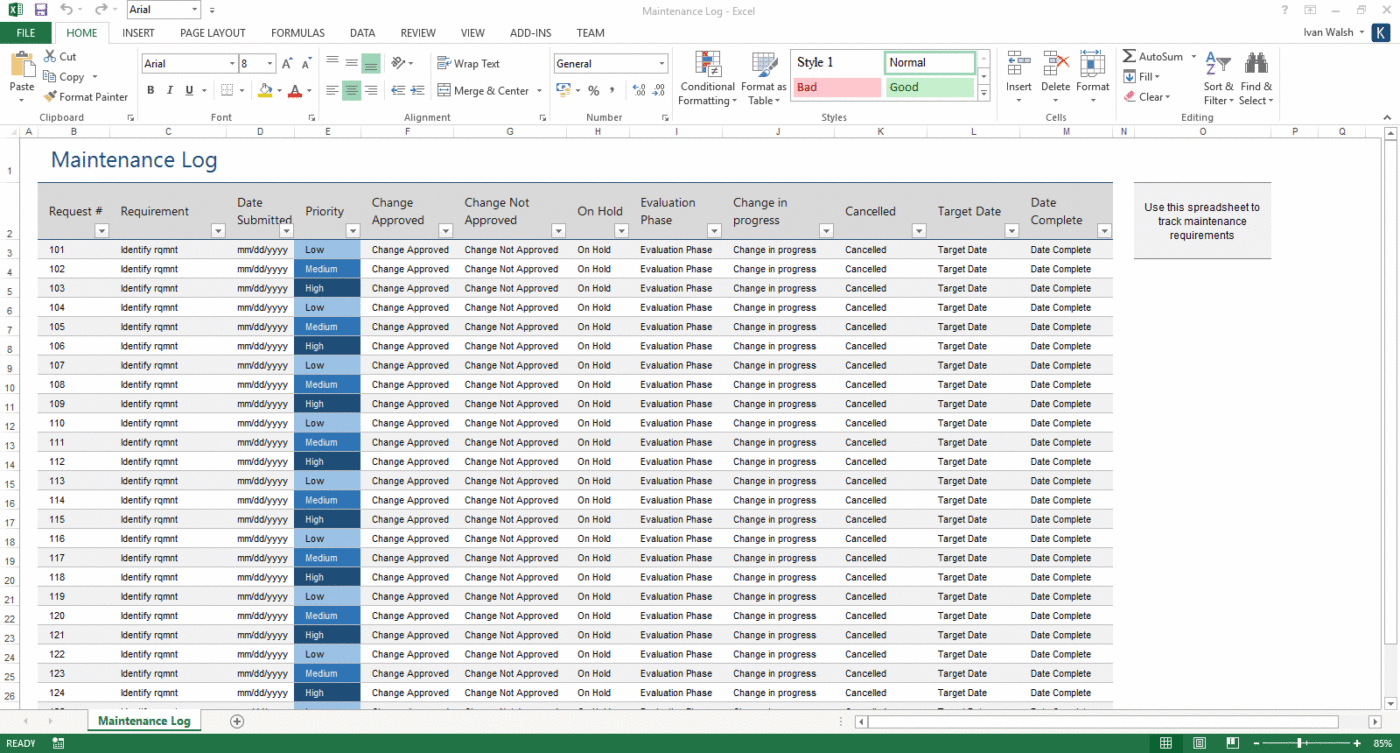 Maintenance Plan Templates Templates Forms Checklists For MS Office