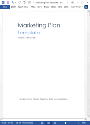 Marketing Plan Templates (MS Office) – MS Office Templates with AI prompts