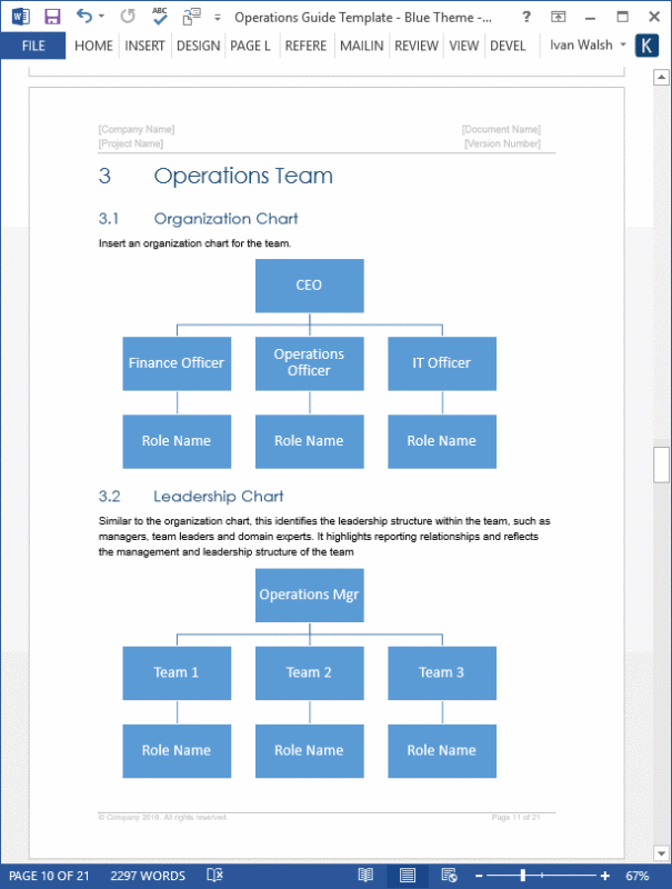 Operations Plan Templates (MS Office) – MS Office Templates with AI prompts