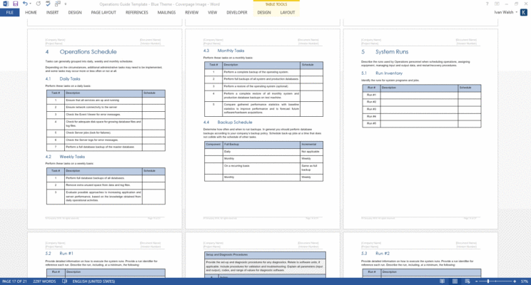 Operations Plan Templates (MS Office) – MS Office Templates with AI prompts
