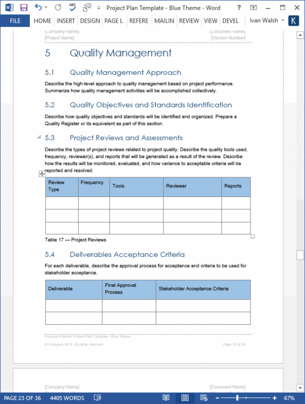 Project Plan Templates – MS Office Templates with AI prompts