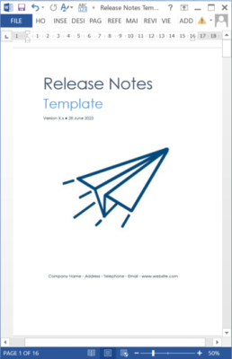 Release Notes Templates – MS Office Templates with AI prompts