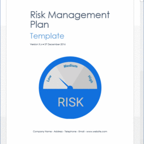 Risk Management Plan Template (MS Word/Excel) – Templates, Forms ...