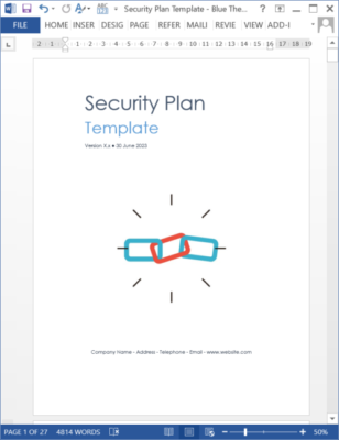 Security Plan Templates – MS Office Templates with AI prompts