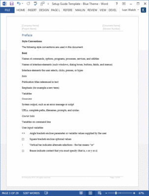 Setup Guide Template – MS Office Templates with AI prompts
