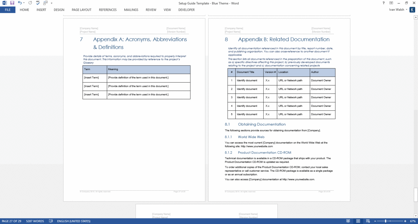 Setup Guide Template – MS Office Templates with AI prompts