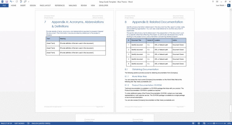 Setup Guide Template – MS Office Templates with AI prompts