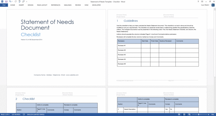 Statement of Needs Template – Templates, Forms, Checklists for MS ...