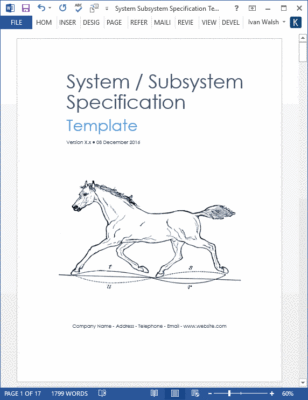 System Requirements Specification templates – MS Office Templates with ...