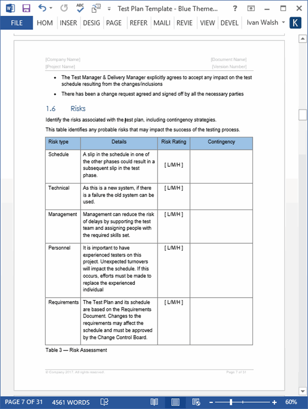 Test Plan Templates Templates Forms Checklists For MS Office And 