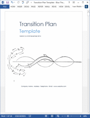 Transition Plan Template – MS Office Templates with AI prompts