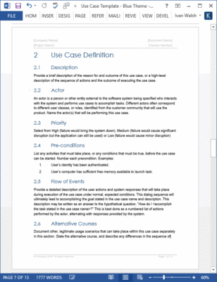 Use Case Templates (Word+Visio) – Templates, Forms, Checklists for MS ...