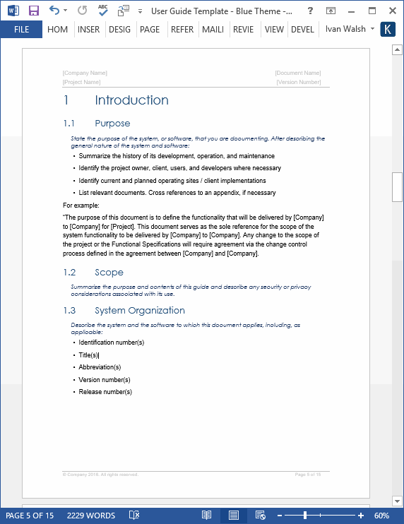 User Guide Templates 5 X MS Word Templates Forms Checklists For 