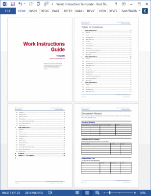 Work Instruction Templates (MS Word) – MS Office Templates with AI prompts