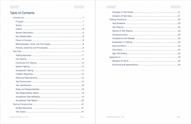 Acceptance Test Plan Template (Apple Pages) – MS Office Templates with ...