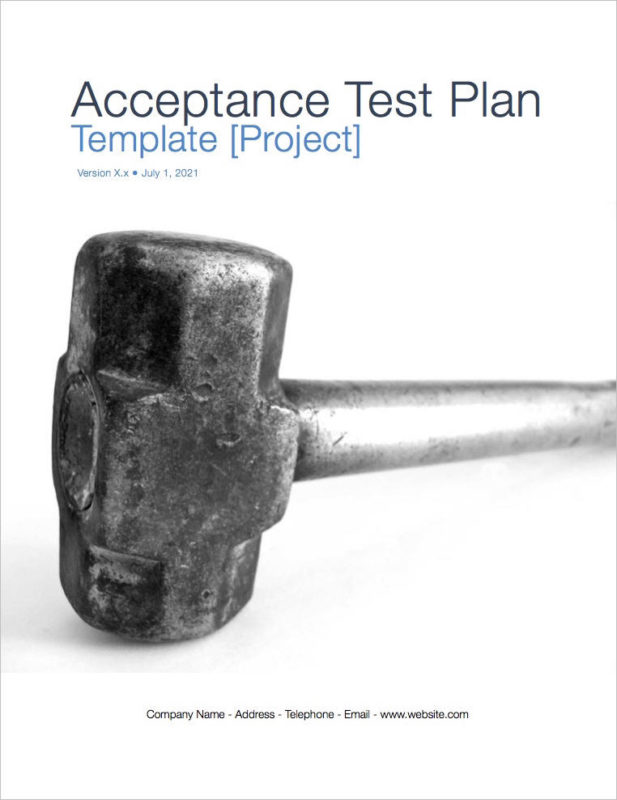 Acceptance Test Plan Template (Apple Pages) – MS Office Templates with ...