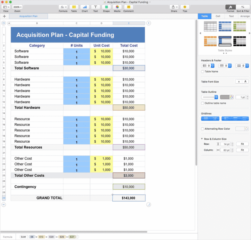 Acquisition Plan template (Apple) – MS Office Templates with AI prompts