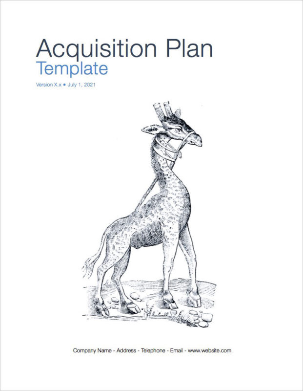 Acquisition Plan Template (Apple iWork Pages and Numbers) – MS Office ...