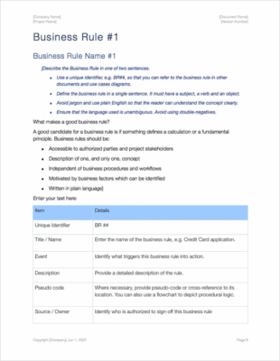 Business Rules Template (Apple) – MS Office Templates with AI prompts