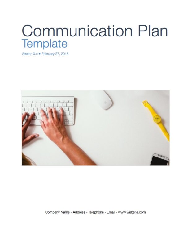 Communication Plan Templates (Apple iWorks) – MS Office Templates with ...