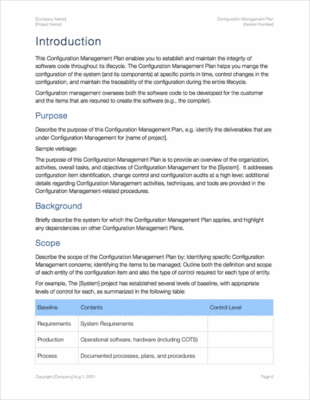 Configuration Management Plan Templates (Apple) – MS Office Templates ...