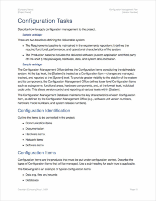 Configuration Management Plan Templates (Apple) – MS Office Templates ...