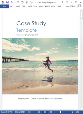 Case Study Templates (MS Office) – MS Office Templates with AI prompts