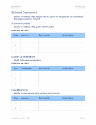 Availability Plan Template (Apple) – Templates, Forms, Checklists for ...