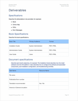 Documentation Plan Template (Apple) – MS Office Templates with AI prompts