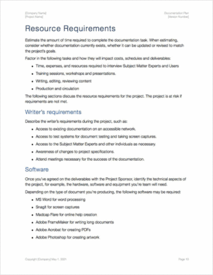 Documentation Plan Template (Apple) – MS Office Templates with AI prompts