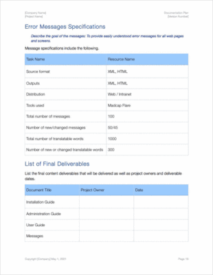 Documentation Plan Template (Apple) – MS Office Templates with AI prompts