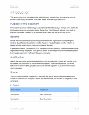 Feasibility Study Template (Apple) – Templates, Forms, Checklists for ...