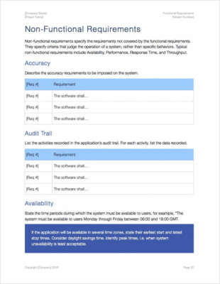 Functional Requirements Templates (Apple) – Templates, Forms ...