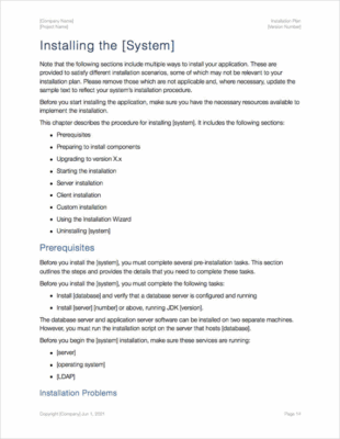 Installation Plan Templates (Apple) – MS Office Templates with AI prompts