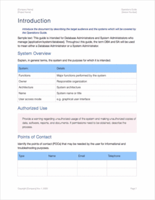 Operations Guide Template (Apple) – MS Office Templates with AI prompts