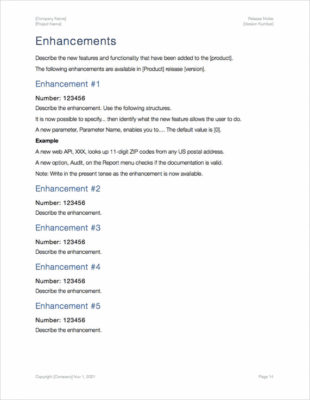 Release Notes Template (Apple) – MS Office Templates with AI prompts