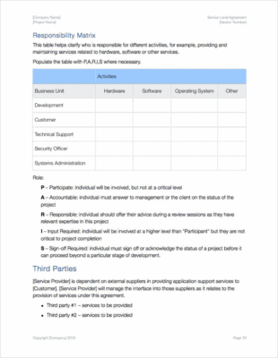 Service Level Agreement Templates (Apple) – Templates, Forms ...