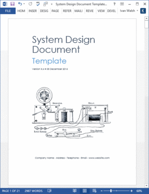 System Design Document Templates – MS Office Templates with AI prompts