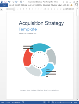 Acquisition Strategy Plan Template – MS Office Templates with AI prompts