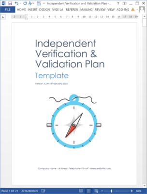 Independent Verification and Validation template – MS Office Templates ...