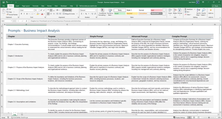 Business Impact Analysis (BIA) Template – MS Office Templates with AI ...