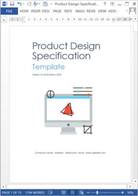 Product Design Specification Template – MS Office Templates with AI prompts
