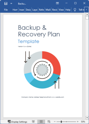 Backup and Recovery Plan Templates – MS Office Templates with AI prompts