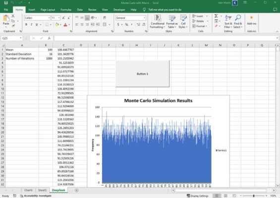How To Create Monte Carlo Simulations For Excel Using Deepseek Ms Office Templates With Ai Prompts