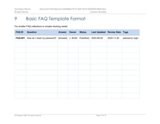 FAQ Writing Handbook + Templates + AI Prompts – MS Office Templates ...